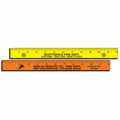 12" Fluorescent Wood Rulers (Custom) - Rulers
